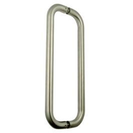 D Shaped Pull Handles - Back to Back Fixing Pair - Satin Stainless ...