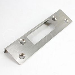 Angled Strike Plate For Outward Opening Night Latches - Satin Stainless ...