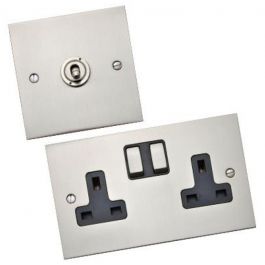Bauhaus Light Switch & Socket Range - Flat Plate With Squared Edges ...