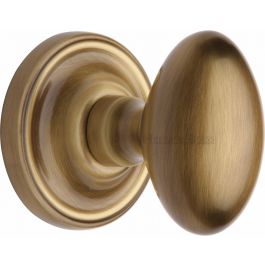 Chelsea Oval Mortice Knobs - Antique Brass (Gloss Lacquered) | G Johns ...