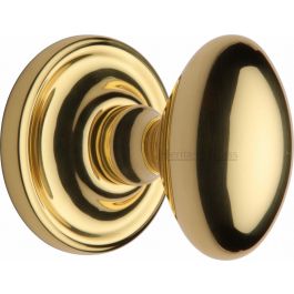 Chelsea Oval Mortice Knobs - Polished Brass (Lacquered) | G Johns & Sons