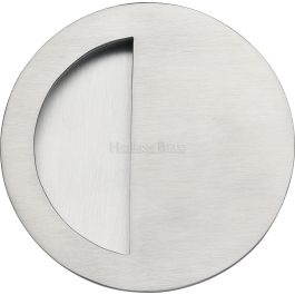 Circular Flush Pull Handle With Semi Circle Half Moon Grip - 89mm ...