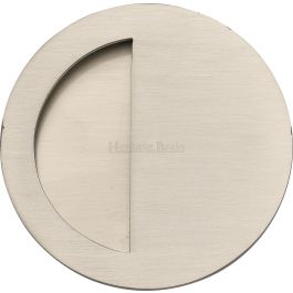 Circular Flush Pull Handle With Semi Circle Half Moon Grip - 89mm ...