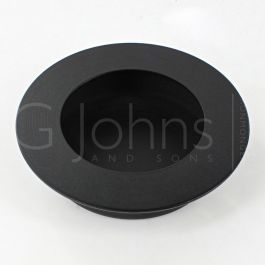 Circular Shape Flush Pull Handle - Matt Black | G Johns & Sons