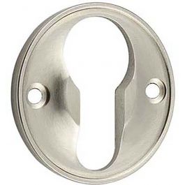 Classic Design Face Fixed Escutcheon - Euro Profile - Satin Nickel | G ...