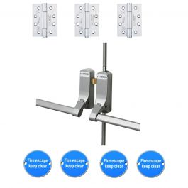 Double Rebated Fire Escape Doors With External Lock - Ironmongery Kit ...