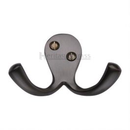 Double Robe Hook - Matt Bronze (Lacquered) | G Johns & Sons
