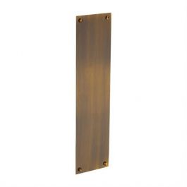 Flat Style Finger Plate - Antique Brass (Gloss Lacquered) - Two Sizes ...