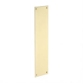 Flat Style Finger Plate - Satin Brass (Lacquered) - Two Sizes Available ...