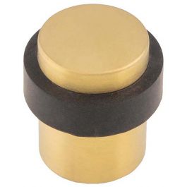 Floor Mounted Door Stop - 32mm Diameter - Satin Brass PVD Plated | G ...