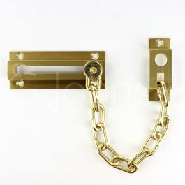 Front Door Security Chain - Satin Brass (Lacquered) | G Johns & Sons