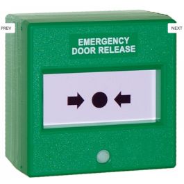 Resettable Call Point Single Pole "EMERGENCY DOOR RELEASE" - Green | G ...