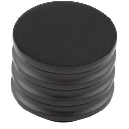 Grooved Detail Circular Cupboard Knob - Available In Two Sizes - Matt ...