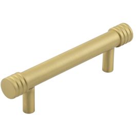 Grooved Detail T-Bar Cabinet Handle - Available In Two Sizes - Satin ...