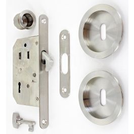 Key Operated Hook Lock With Round Escutcheons & Folding Key For Sliding ...