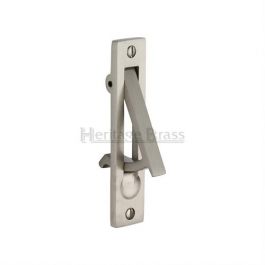 Pocket Door Edge Pull - Spring Loaded - Satin Nickel | G Johns & Sons
