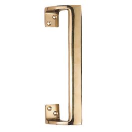 Cranked Design Face Fix Pull Handles - Polished Brass (Lacquered) | G ...