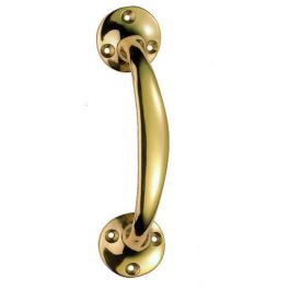 Bow Shape Face Fix Pull Handle - Polished Brass (Lacquered) | G Johns ...