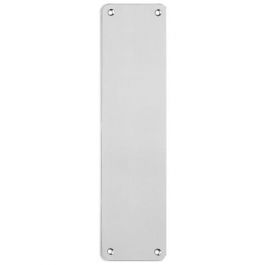Radius Corner Finger Plate - Polished Stainless Steel | G Johns & Sons