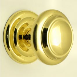 Extra Large Centre Door Knob - Polished Brass (Lacquered) | G Johns & Sons