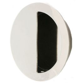 Circular Flush Pull Handle With Semi Circle Half Moon Grip - Polished ...