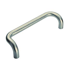 Offset Cranked Design Bolt Through Pull Handle - Satin Stainless Steel ...