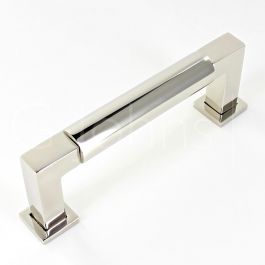Rectangular Cabinet Pull Handle With Rounded Grip With Optional Base ...