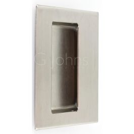 Rectangular Flush Pull Handle With Finger Grip Section - For Sliding Or ...