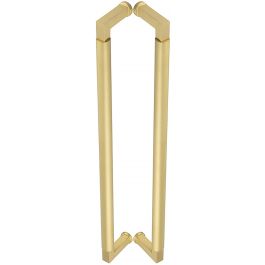 Rectangular Back To Back Pull Handle With Rounded Grip - 439mm Length ...