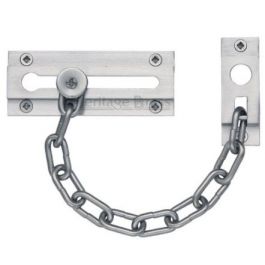 Front Door Security Chain - Satin Chrome | G Johns & Sons