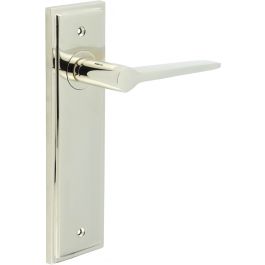 Tappered Pattern Lever Handle On A Large Rectangular Backplate ...
