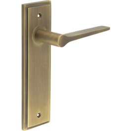 Tappered Pattern Lever Handle On A Large Rectangular Backplate ...