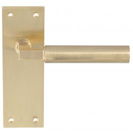 Tubular Lever Door Handles With Square Section Neck On A Minimal ...