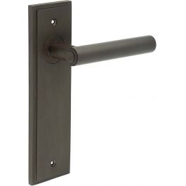 Tubular Pattern Lever Handle With Stepped Ends On A Large Rectangular ...