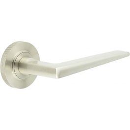 Wedge Pattern Lever Handles With Knurled Round Rose - Suitable For Use ...