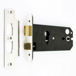 Horizontal Euro Profile Mortice Sash Lock - 152mm Case Depth - Polished ...