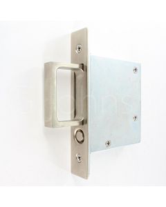 Pocket Door Edge Pull - Spring Loaded - Satin Nickel | G Johns & Sons
