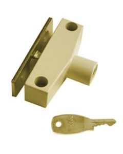 Automatic Window Snap Lock With Cut Style Key - White | G Johns & Sons