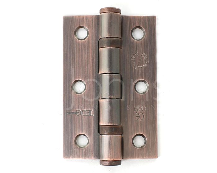 Ball Bearing Hinges - 76mm x 50mm x 2mm - Antique Brass (Lacquered) | G ...