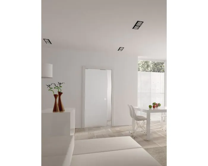 Eclisse Glass Sliding Pocket Door System Single Door Kit Supplied With Glass Door 125mm Finished Wall Thickness