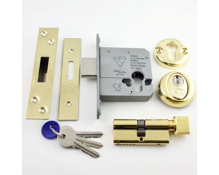 Euro Cylinder Deadlock - Key / Thumb-Turn Operated BS8621 Rated - CE ...