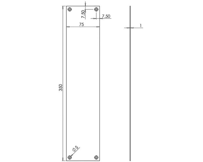 door push plate sizes