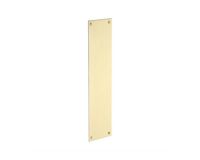Flat Style Finger Plate - Satin Brass (Lacquered) - Two Sizes Available ...