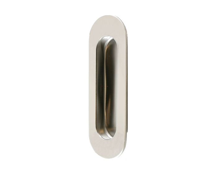 Oval Shape Flush Pull Handle - 120mm x 40mm - Polished Stainless Steel ...