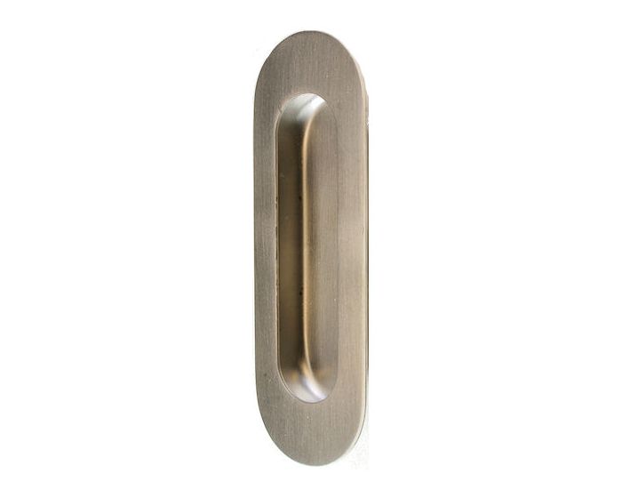 Oval Shape Flush Pull Handle - 120mm x 40mm - Satin Stainless Steel | G ...