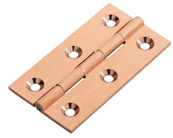 Small Cabinet Hinges 64mm x 35mm Satin Copper lacquered