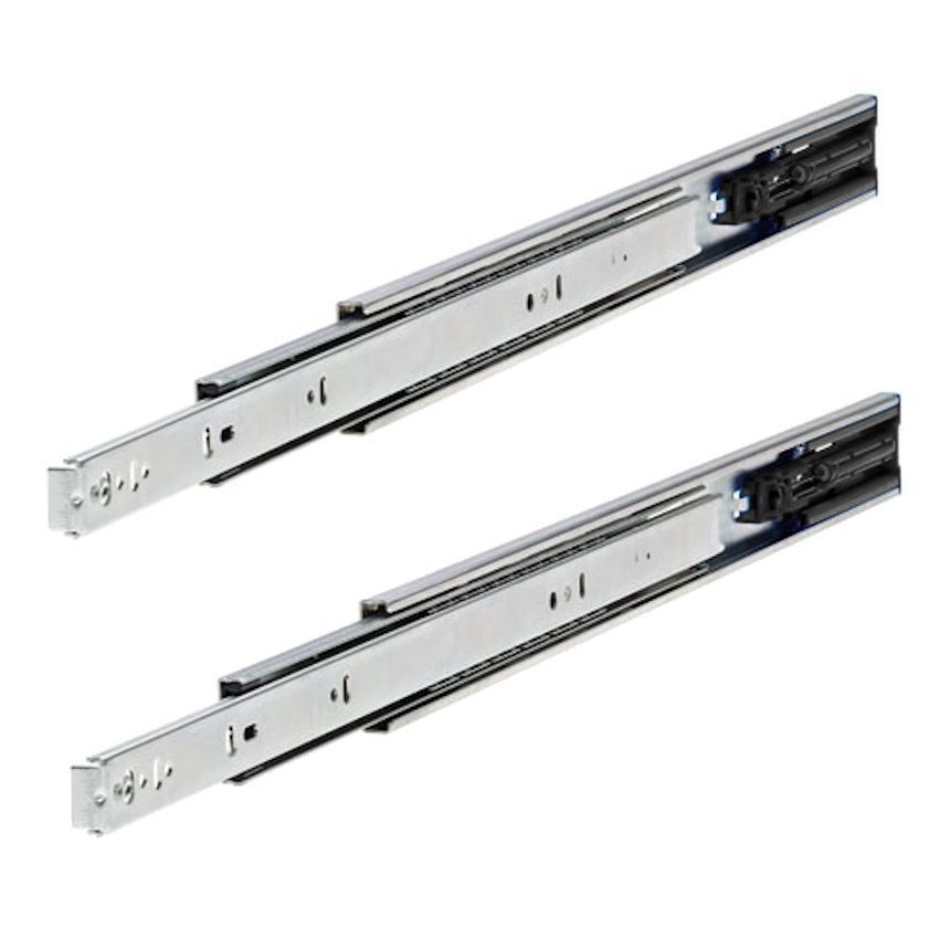 Push To Open Touch Release Ball Bearing Drawer Runners Full Extension 45kg Weight Limit Zinc Plated G Johns Sons