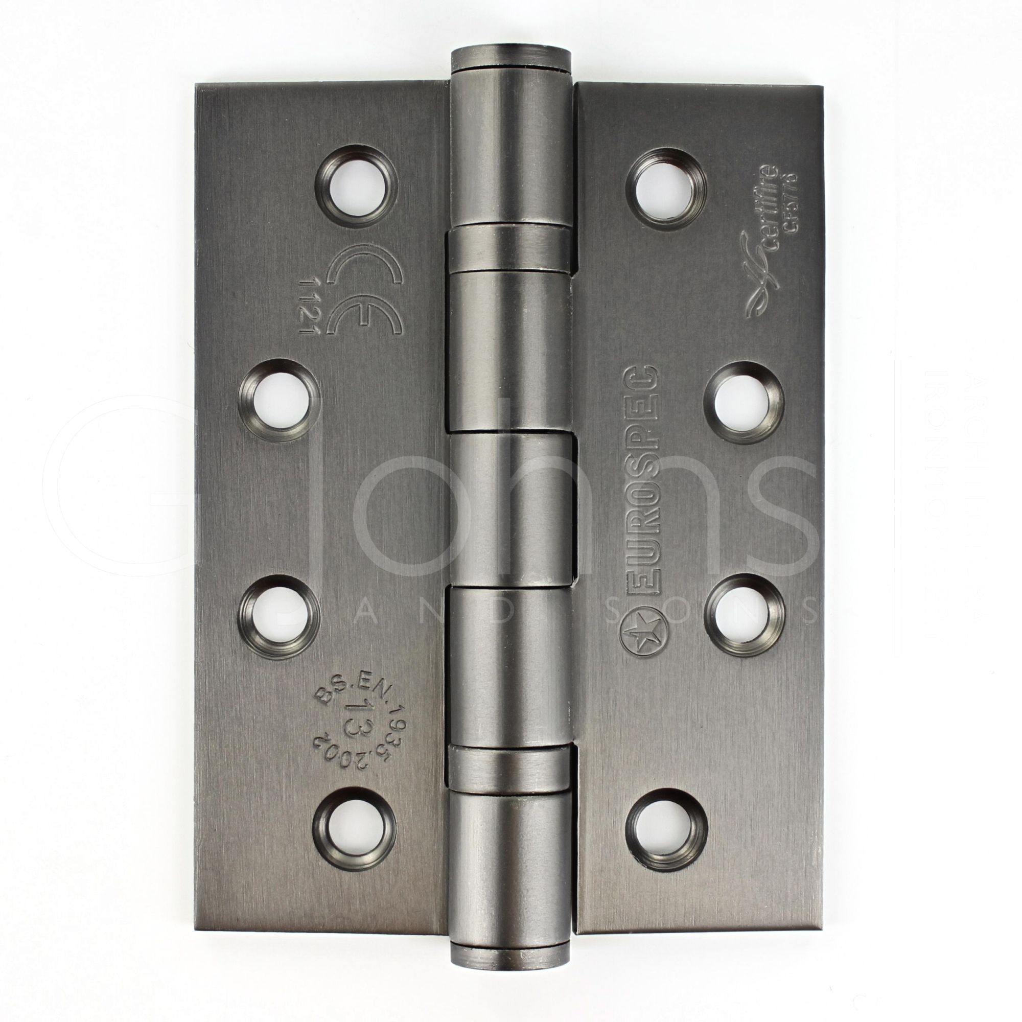 Ball Bearing Grade 13 Fire Rated Hinges CE Marked UKCA Marked Certifire Approved 102mm x 76mm Matt Bronze Powder Coated G Johns Sons